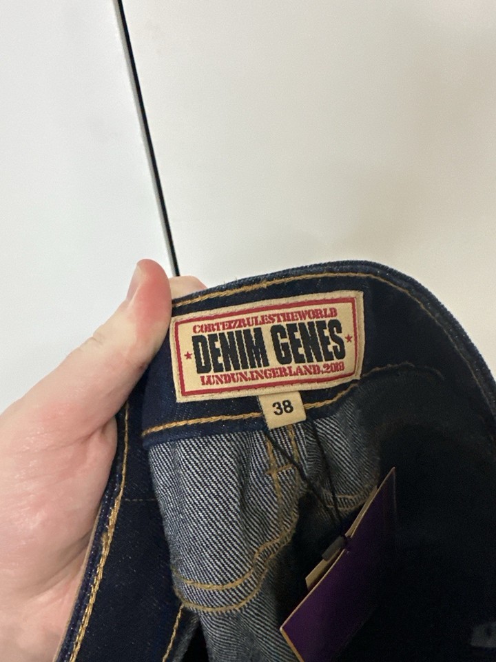 Corteiz CRTZ Denim Genes Script Baggy Jeans One Wash Size 38 NWT | eBay