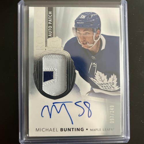 Michael Bunting RPA /249 💎 2021-22 THE CUP #139 Rookie Auto Patch Maple ...
