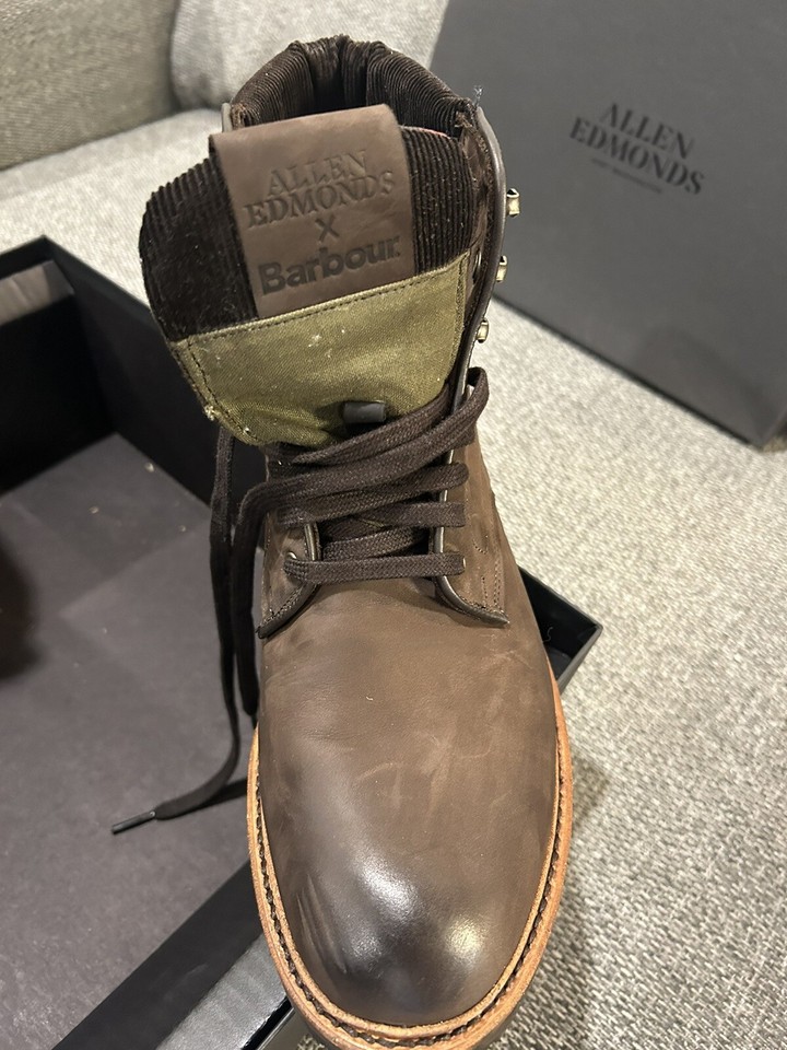 NEW - Allen Edmonds “HIGGINS MILL" Barbour Brown Boots 10.5 D ...