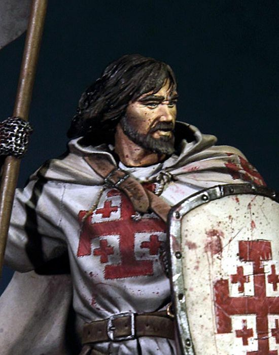1:18 Resin Figure Model Kit 90mm ancient Crusaders knight R1920 ...