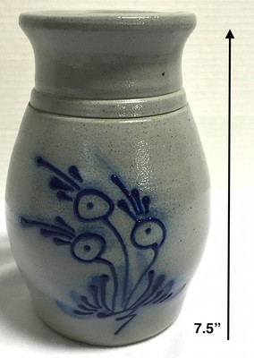 1989*Primitive*Eldreth Pottery*Handmade Salt Glazed* VASE Crock*Folk ...