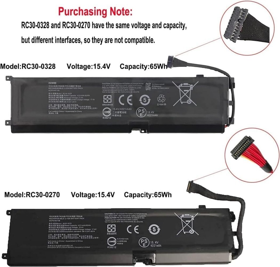 NEW RC30-0270 Battery For RAZER Hazel Blade 15 Base Stealth 2018 RZ09 ...