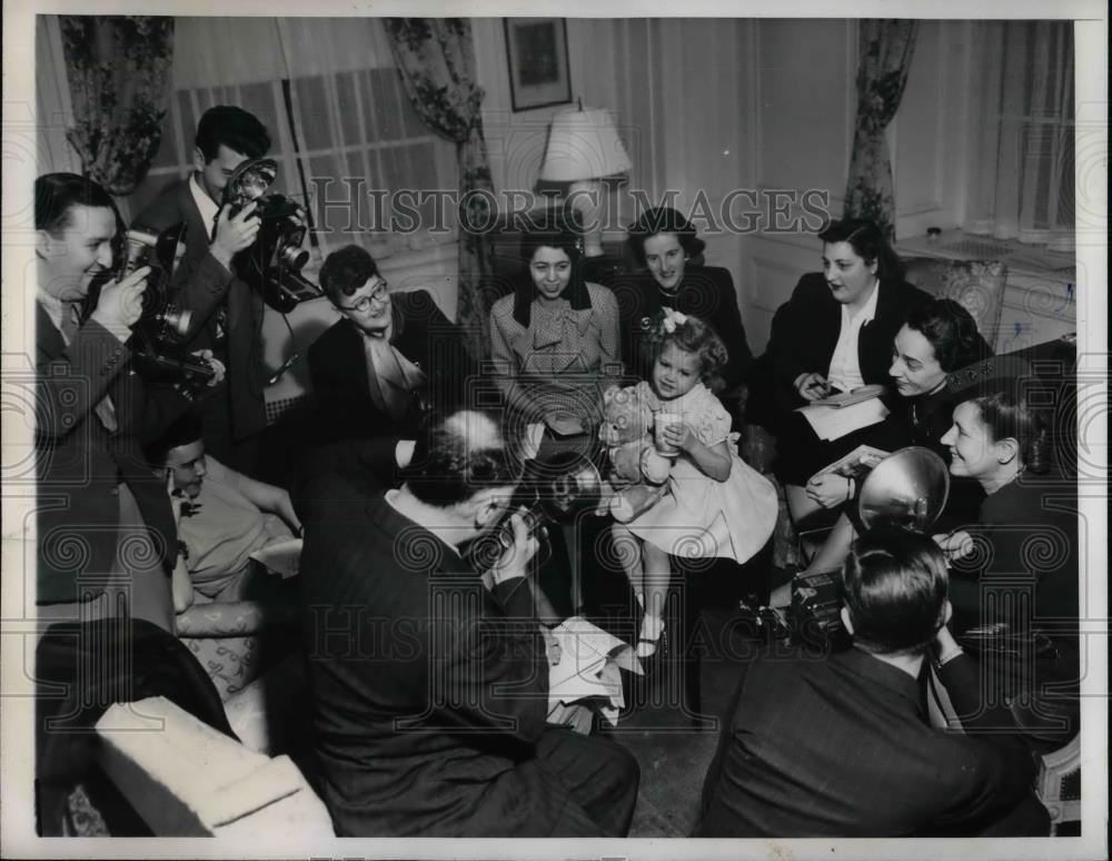 1947 Press Photo Nancy Drury, Polio Victim, March of Dimes Poster Child ...