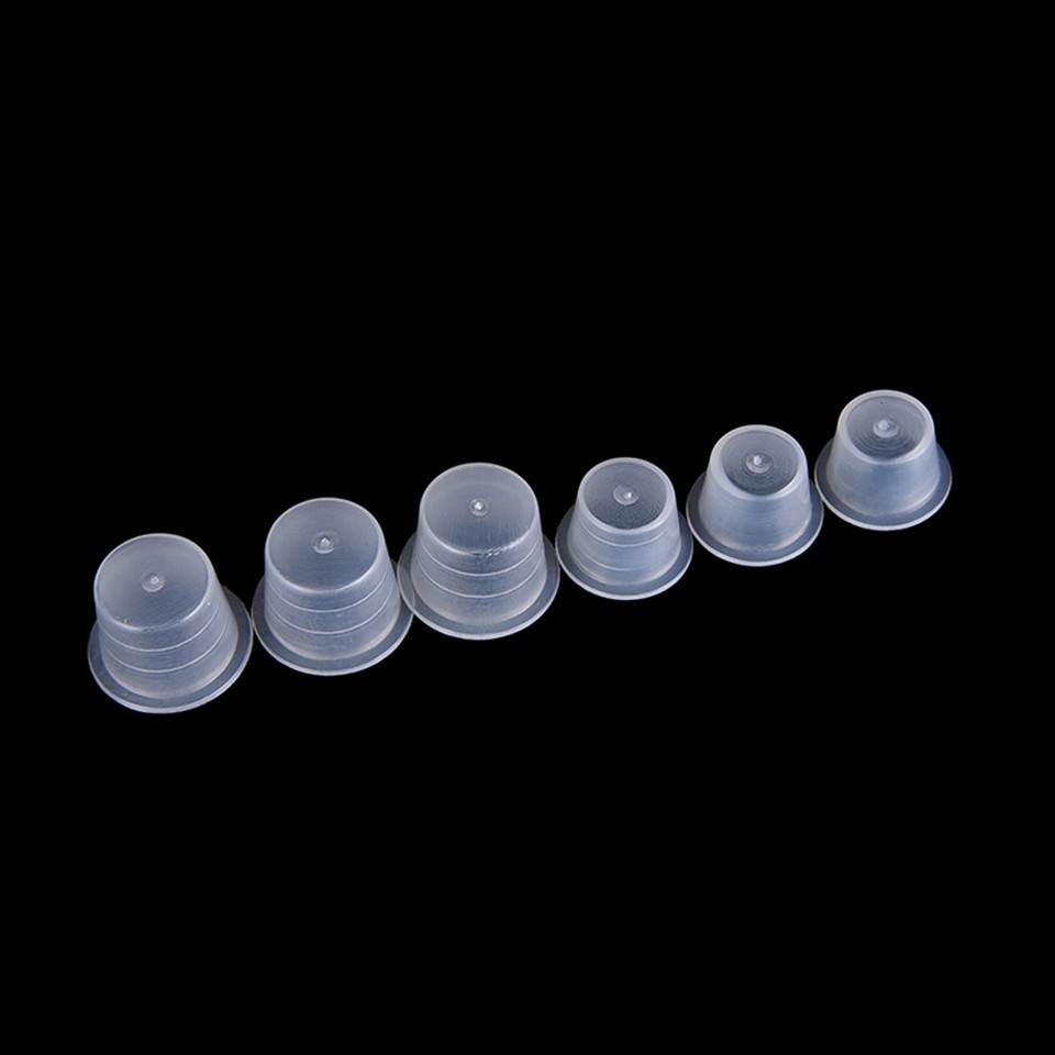 Tattoo Ink Cups Caps Pigment Supplies Plastic Small Medium Large 100Pcs ...