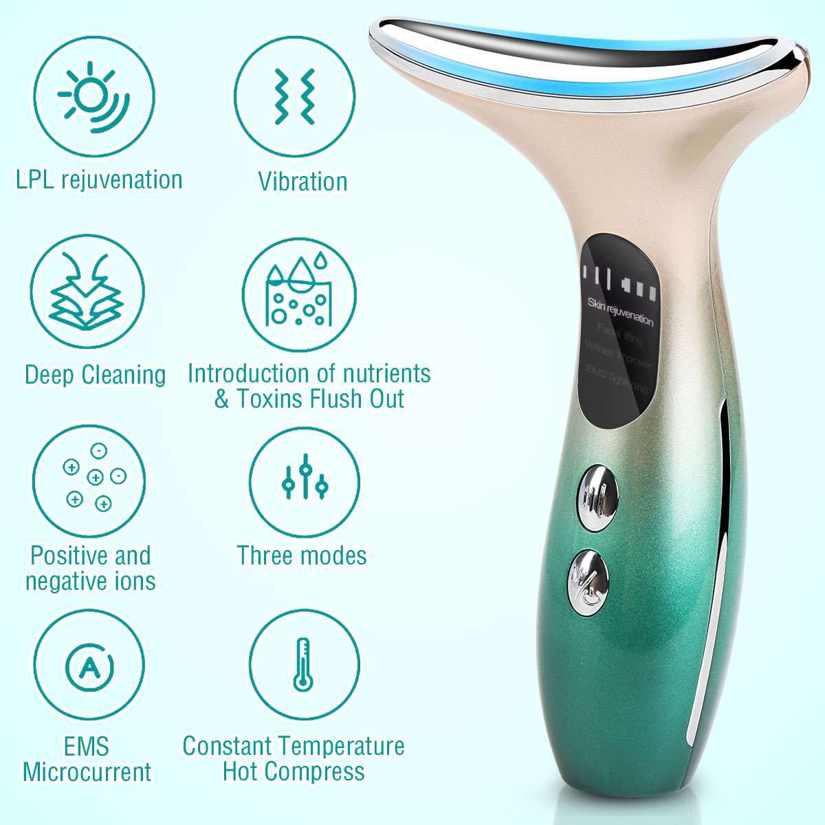 Face Neck Lifting Beauty Device LED Photon Therapy Skin Tightening | eBay
