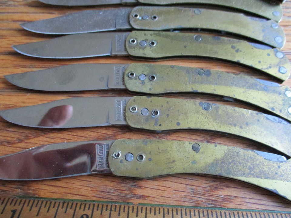 10 Single Blade Lock Back Barlow Knives No Scales NOS Colonial Knife ...