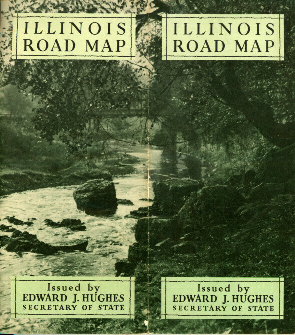 Vintage 1942 Illinois Official Highway Road Map - IL Secretary of State ...