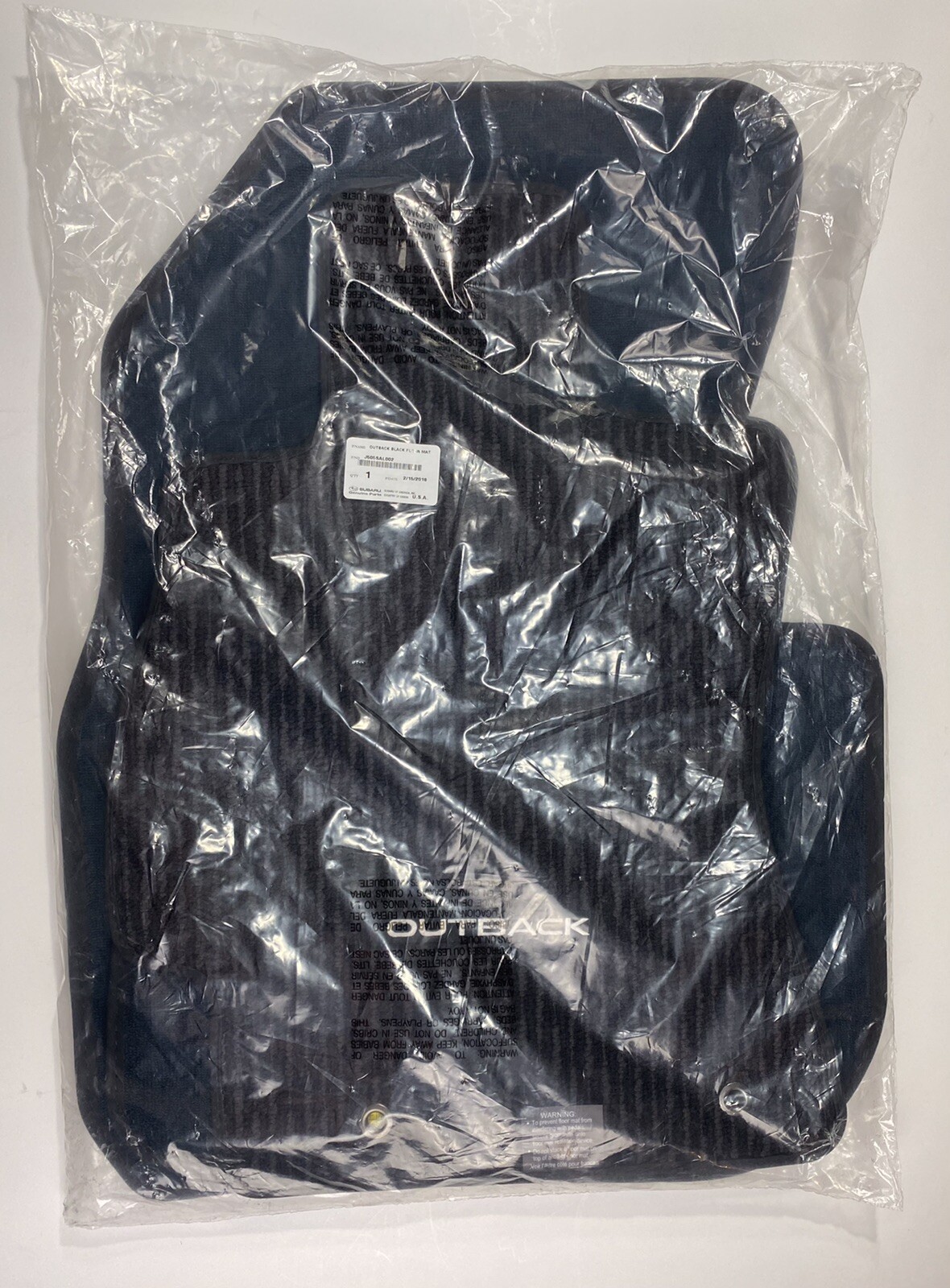 NEW 2013-2019 Subaru Outback CARPETED Floor Mats BLACK J505SAL002 ...