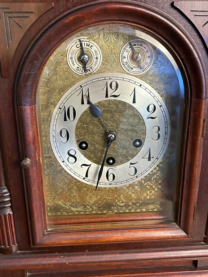 Antique Junghans Westminster Bracket Clock / Mantel Clock, 8-Day ...
