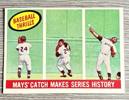 1959 Topps #464 Willie Mays' Catch Makes Series History SF Giants HOF ...