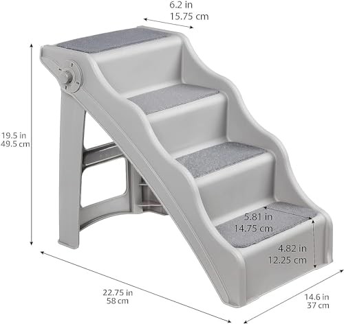 (TG. 37,1 x 57,8 x 49,5 cm) Amazon Basics Scaletta pieghevole per cani ...