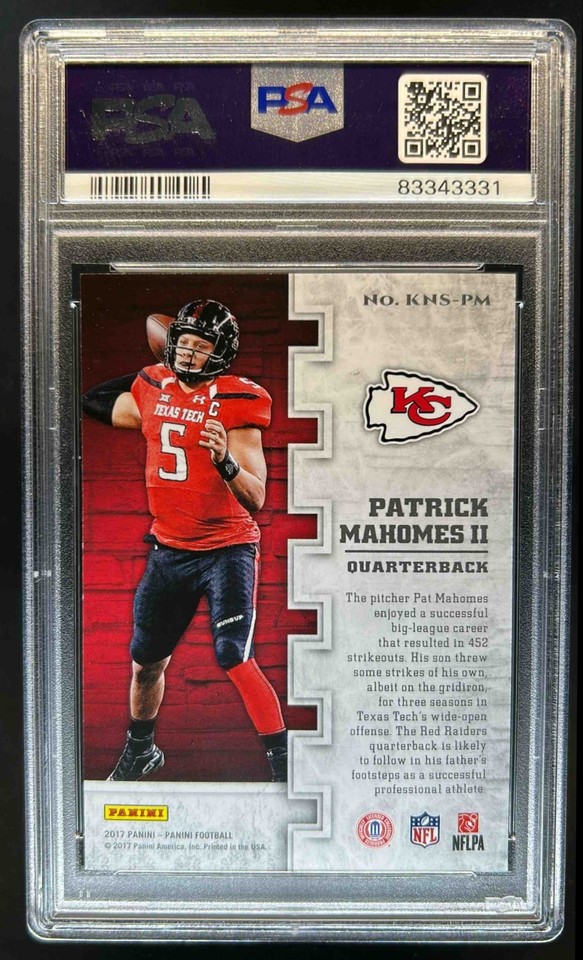 2017 Panini Patrick Mahomes II Knight School Red Rookie RC #/25 Chiefs ...