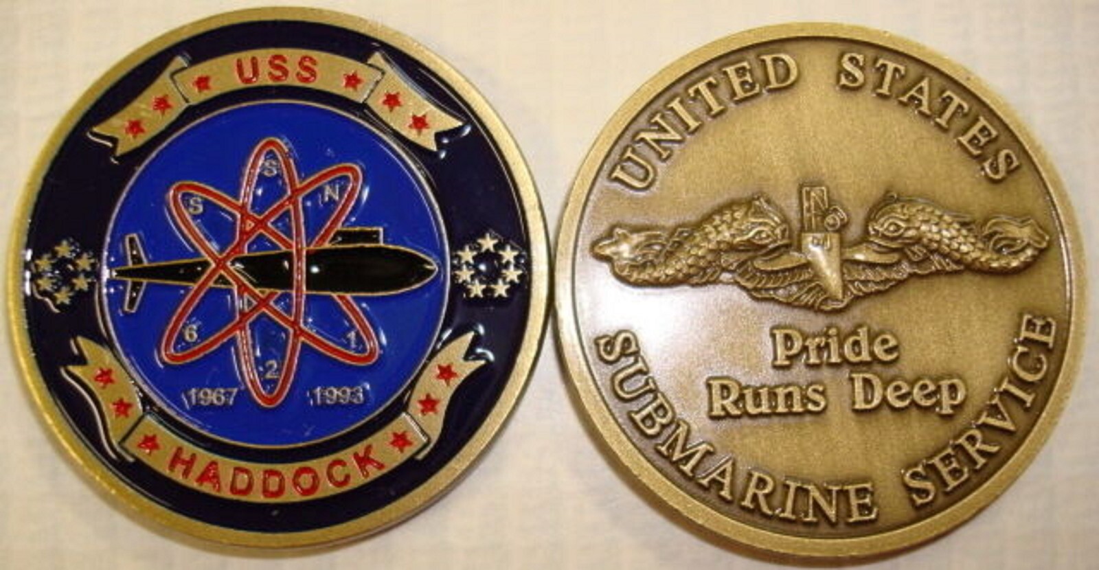 NAVY USS HADDOCK SSN-221 SUBMARINE CHALLENGE COIN | eBay