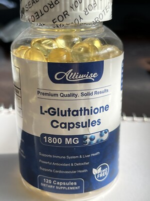 120 Pills L-Glutathione Capsules 1800MG Natural Anti-Aging Skin ...