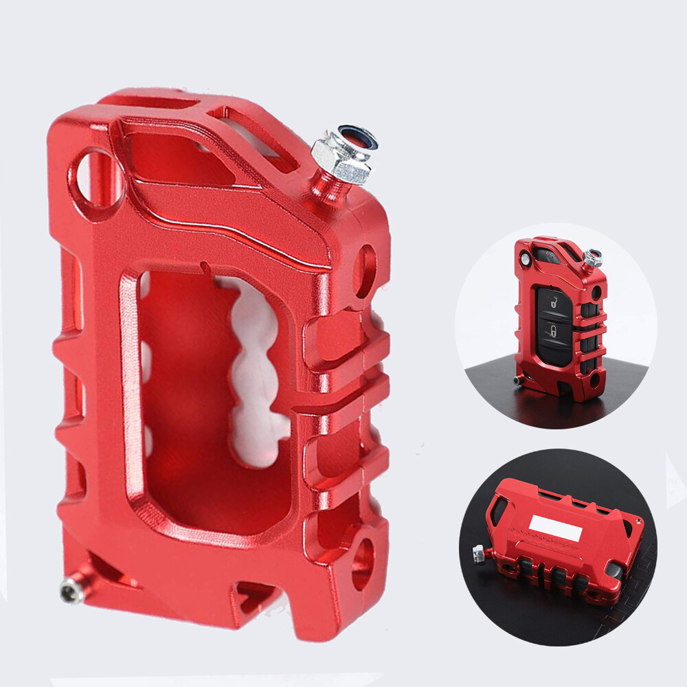 Red Key Fob Cover Case Ring Key Holder Shell for Jeep Wrangler JL JLU ...
