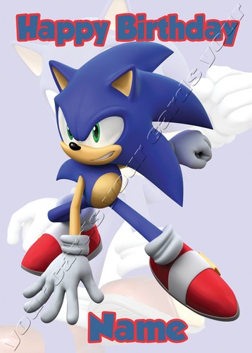 Sonic the Hedgehog - Personalised Birthday Card Son Grandson Brother ...