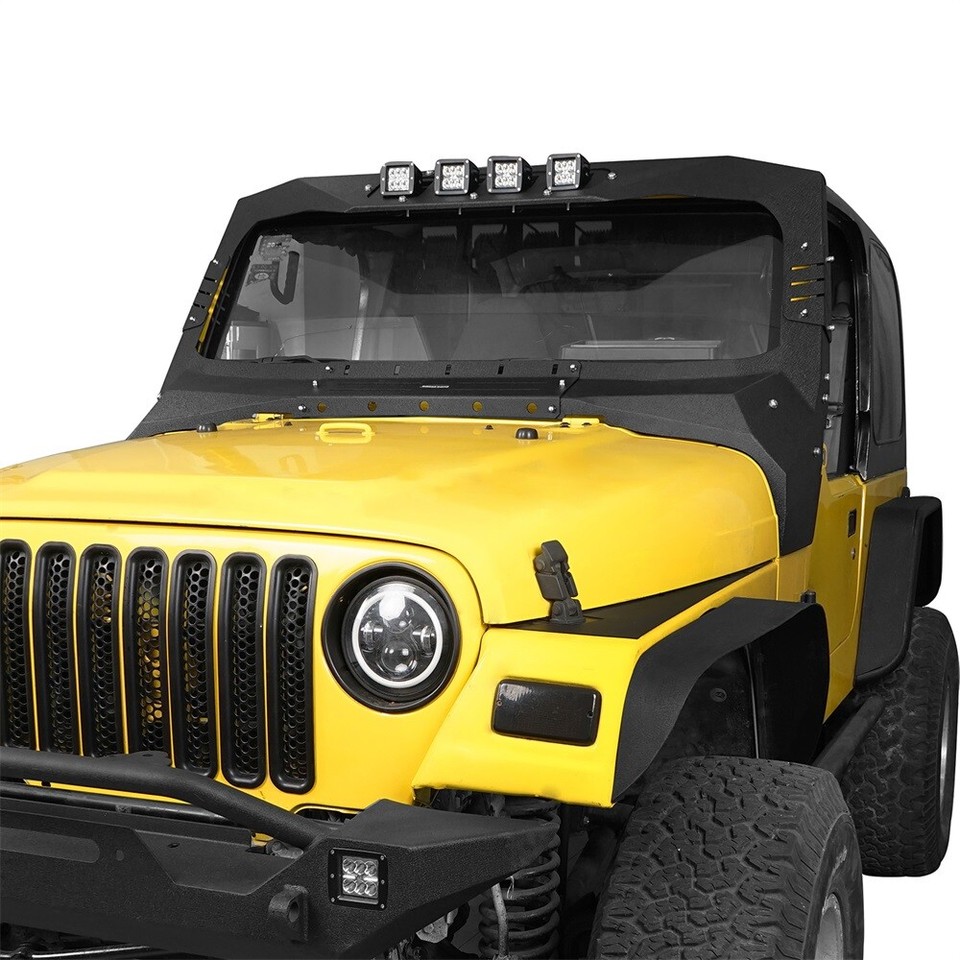 STEEL WINDSHIELD A-PILLAR FRAME COVER GUARD FOR JEEP WRANGLER 1997-2024 ...