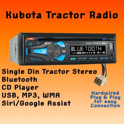Direct Plug & Play Kubota Tractor Radio AM FM Bluetooth RTV 1100 RTX ...