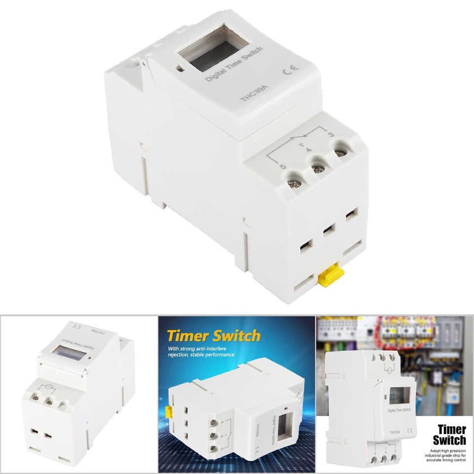 THC 30A Digital Timer Switch Programmable Electronic Time Control ...