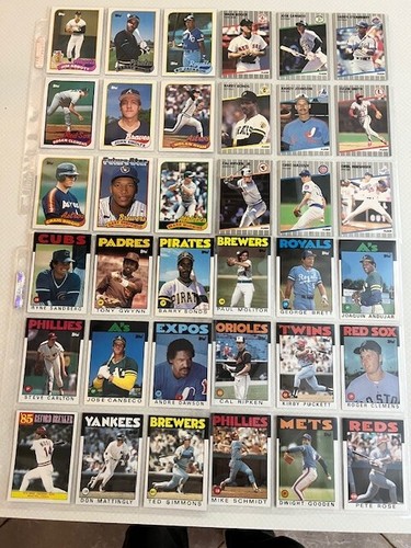 ROOKIE/All Star/HOF Baseball Card Lot (36)/ '86 and '89 Topps; '89 ...