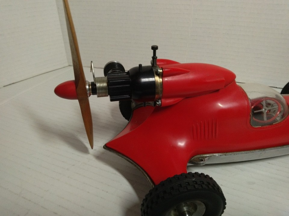 Vintage Cox Thimble Drome Gas Powered Prop Rod #9 Red w Aluminum Frame ...