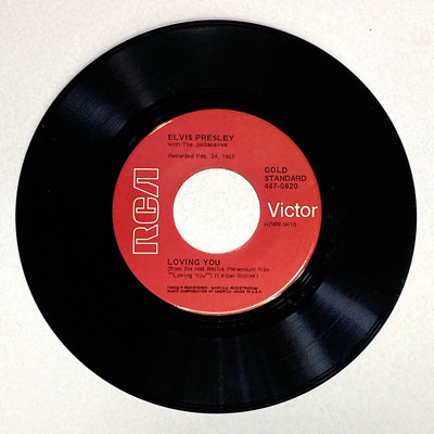 Elvis Presley 45 RPM Record RCA Victor Loving You/Let Me Be Your Teddy ...