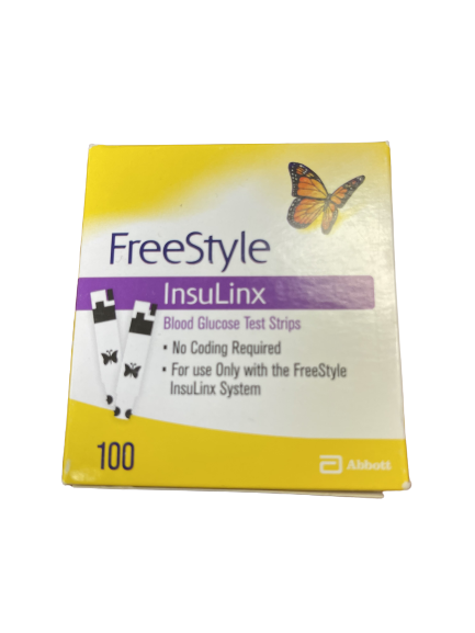 FreeStyle InsuLinx Blood Glucose Test Strips (100 Count) for sale ...