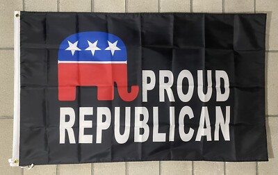 Proud Republican Flag FREE SHIP USA President Vote Red Wave November ...