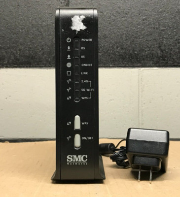 SMC Networks D3G1604W-033-NA Wireless Gateway Modem with Power Adapter ...