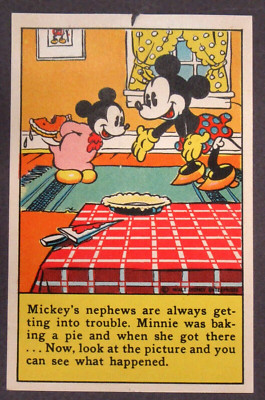 1930's MICKEY'S NEPHEWS PIE D52 Mickey Mouse Adventures Bamby Bread ...