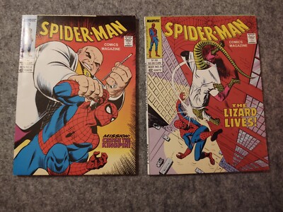 Spider-Man Comics Magazine 6 + 8 Lot Digest Marvel romita 1987 lizard ...