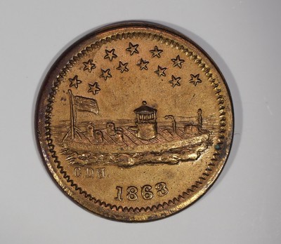 1863 Civil War Token, Monitor Patriotic, WOW, Beautiful Token | eBay