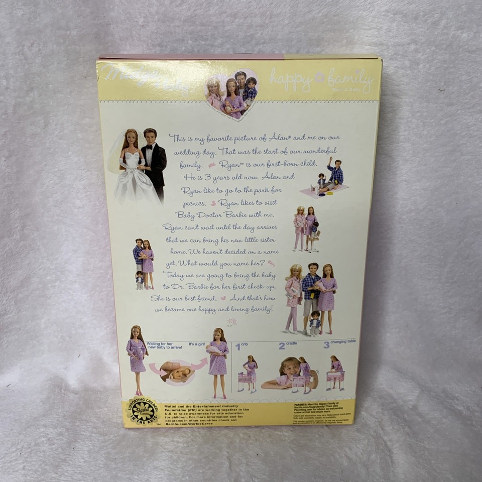 2002 MATTEL HAPPY FAMILY MOM & BABY PREGNANT MIDGE BARBIE DOLL 56663 ...