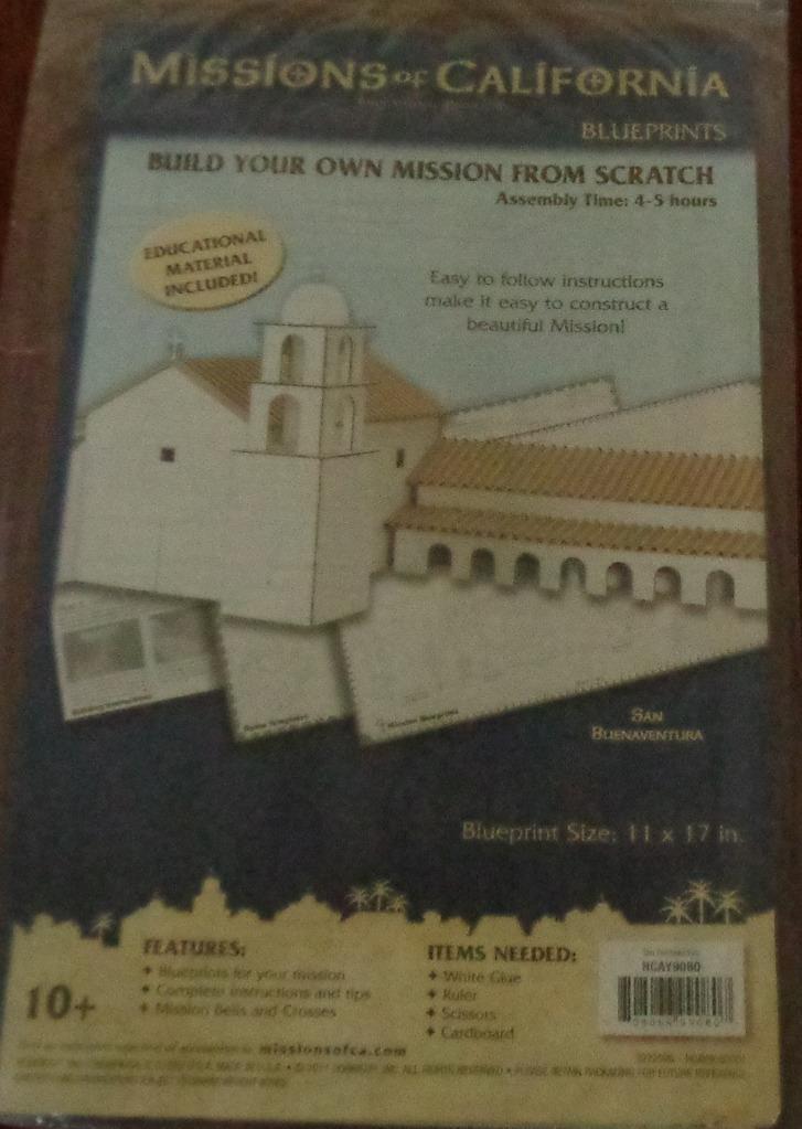 Missions of California Blueprints – NEW – San Buenaventura ...