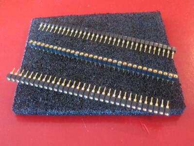 32 PIN MACHINE STRIP GOLD INSERT GOLD CONTACT BREAKABLE ( QTY 5 ...