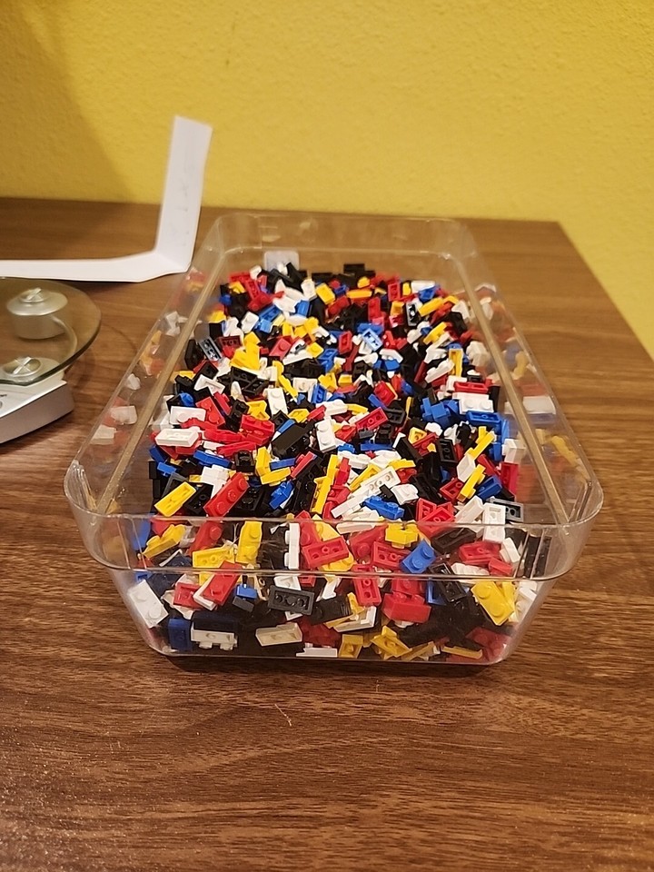 Assorted colors large lot Lego 3023 & 3623 1x2 & 1x3 plates. Approx 1.5 ...