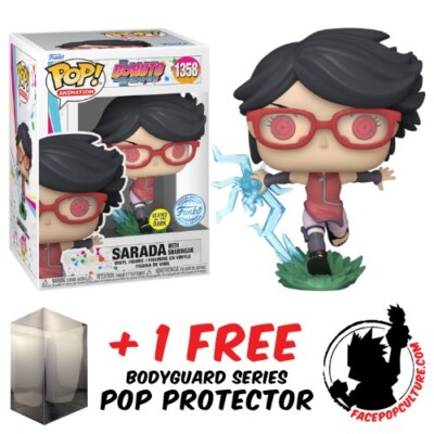 FUNKO POP VINYL BORUTO SARADA WITH SHARINGAN GLOW #1358 EXCLUSIVE VINYL ...