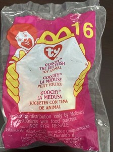 GOOCHY jellyfish #16 2000 TY Teenie Beanie Babies McDonalds NEW in bag ...
