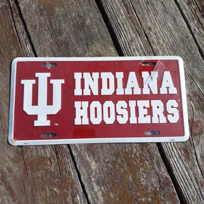 Booster License Plate: UI Indiana Hoosiers (metal sealed in plastic) | eBay