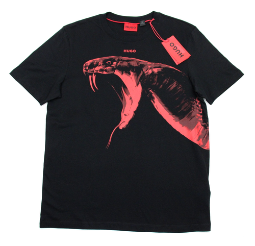 Hugo Boss Hugo Dikobra Shirt Mens Medium Black Red Cobra Snake Graphic ...