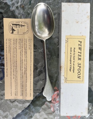 Henry Ford Museum Handmade Spoon Pewter Stamped Greenfield Village w ...