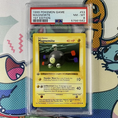 Pokemon Magnemite 1st Edition Base Set 1999 53/102 PSA 8 | eBay
