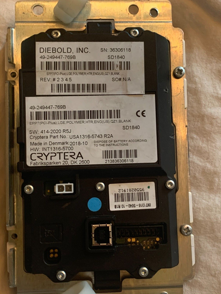 Diebold 49-249447-769B EPP7 PCI-Plus POLY HTR ENG(US) | eBay