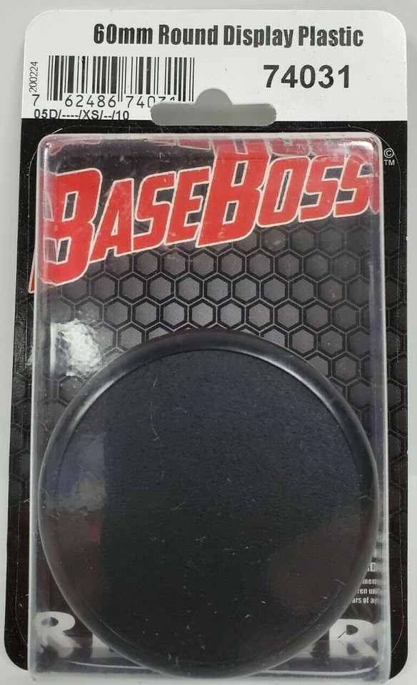 Base Boss 60MM ROUND Plastic Gaming/Display Base (10) Reaper Miniatures ...