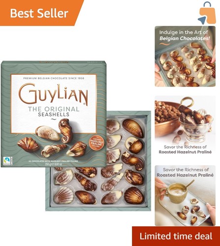 Exquisite Hazelnut Praline Chocolate Seashells Gift Box - Eco-Friendly ...