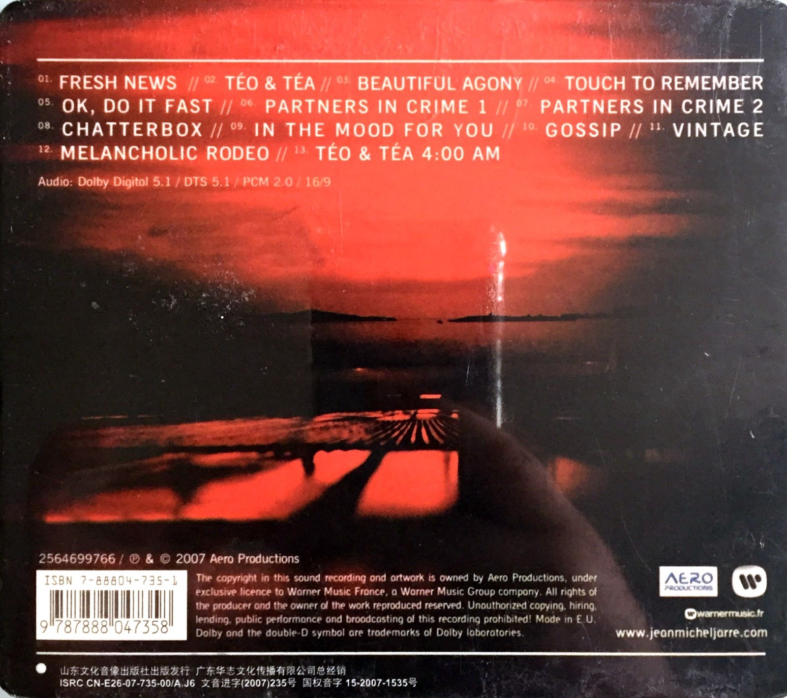 CD ALBUM JEAN MICHEL JARRE TEO & TEA EDITION ASIATIQUE COLLECTOR NEUF ...