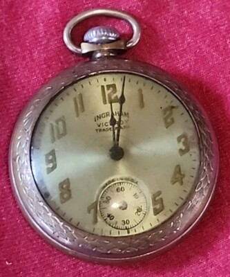 Unique Ingraham Viceroy Trademark Vintage Mechanical Wind Up Pocket ...