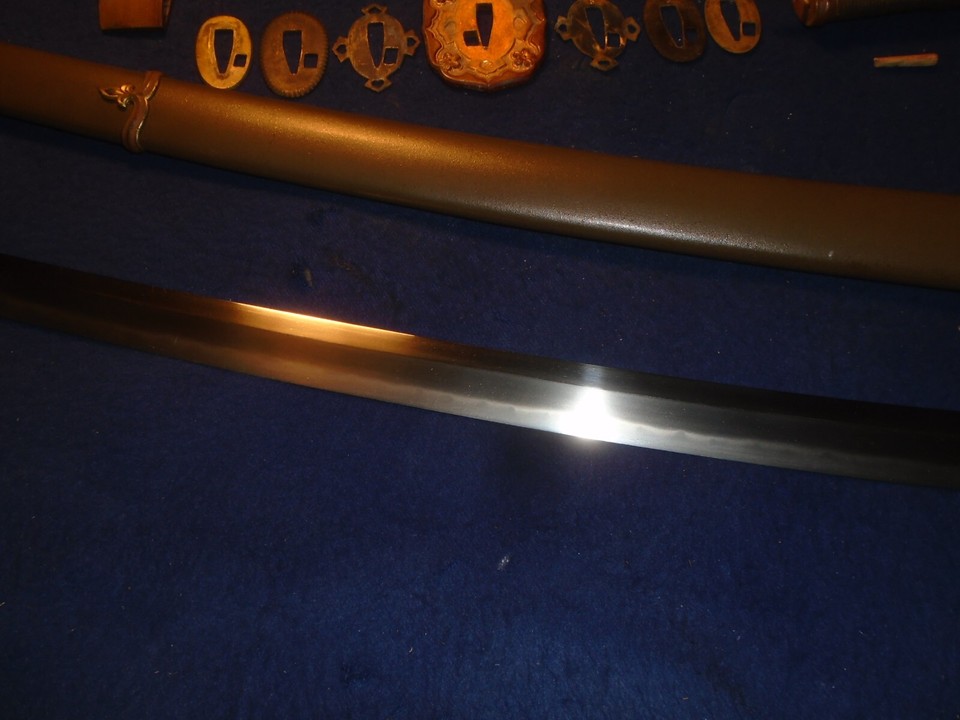 Japanese WWll Army officer`s sword in mountings "Yoshida Kanekado ...