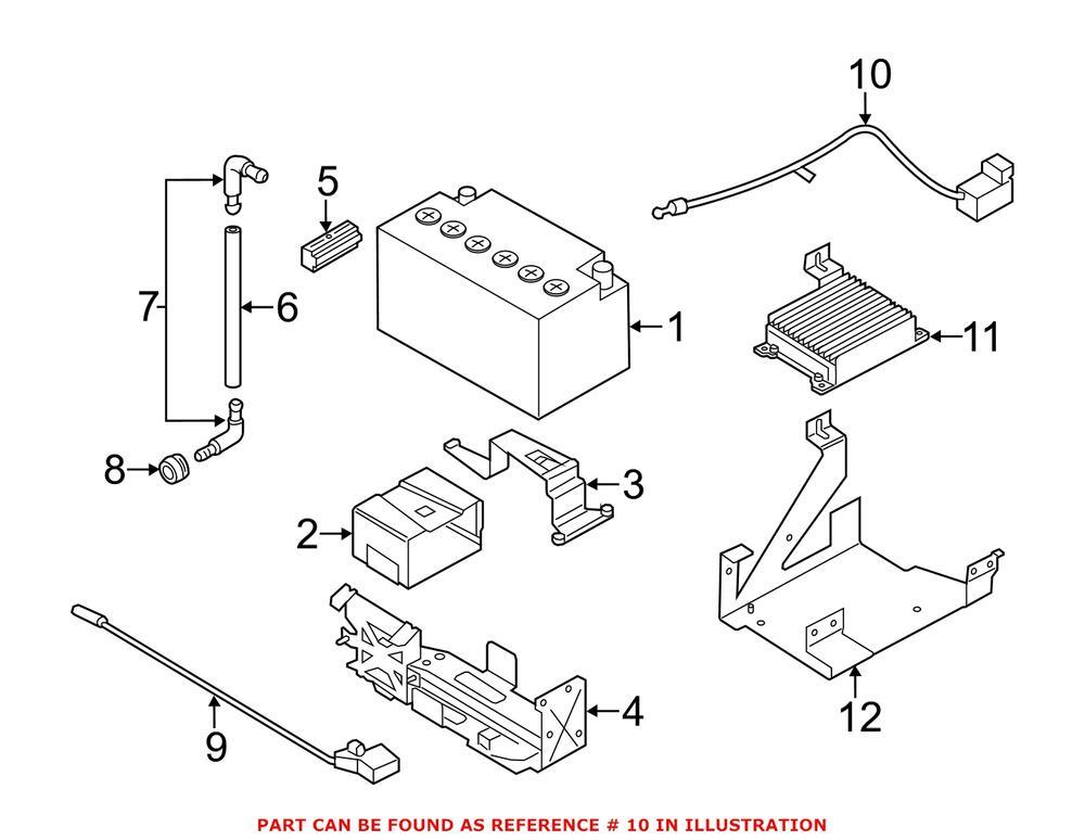 Genuine OEM Positive Battery Cable Terminal to Under Floor for BMW ...