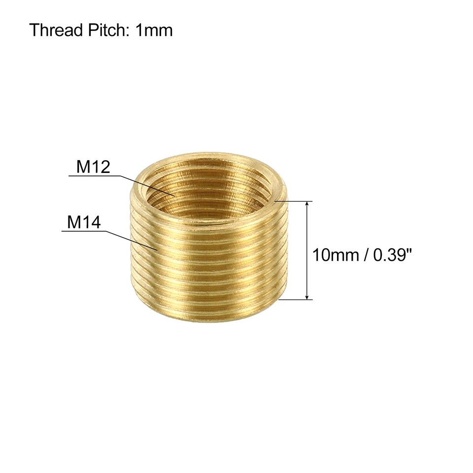 5 Pack M14 to M12 Fine Thread Adapter Reducer Thread Reducing Nuts ...